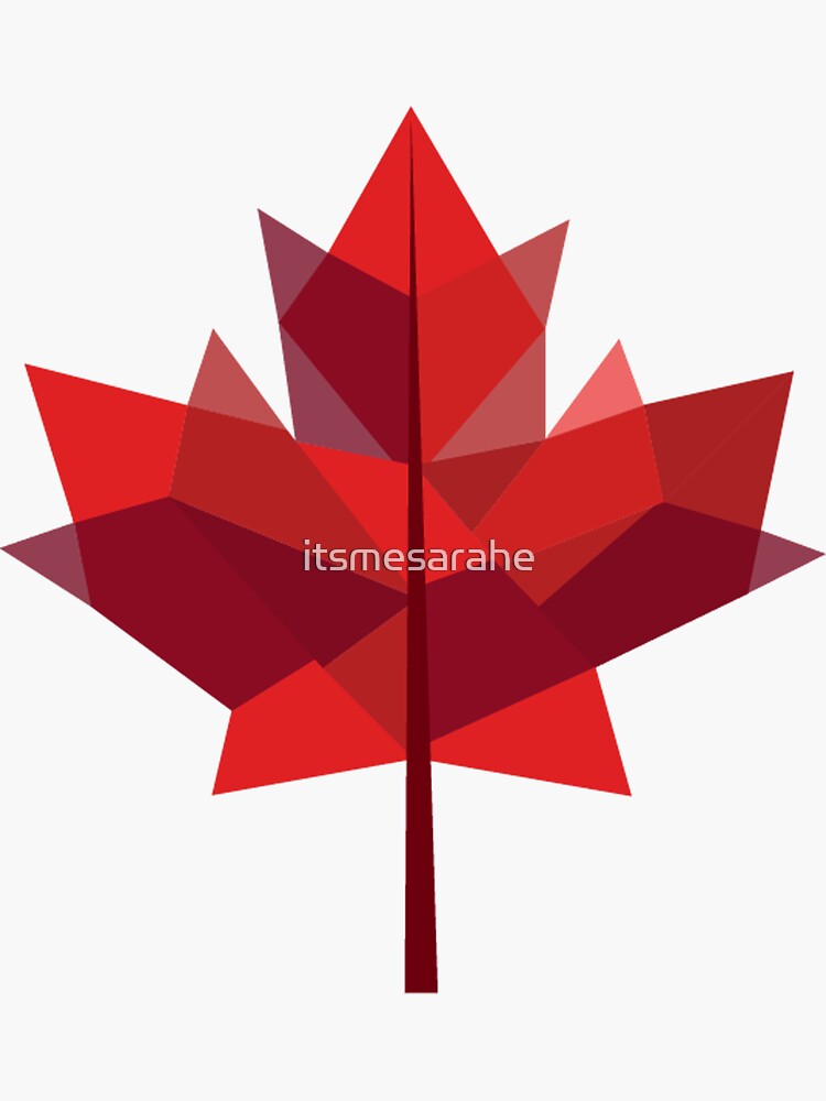 "Geometric Maple Leaf" Sticker for Sale by itsmesarahe | Redbubble