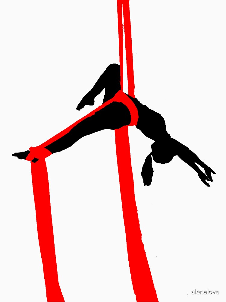 "Red Aerial Silks- Layback" T-shirt for Sale by alenalove | Redbubble ...