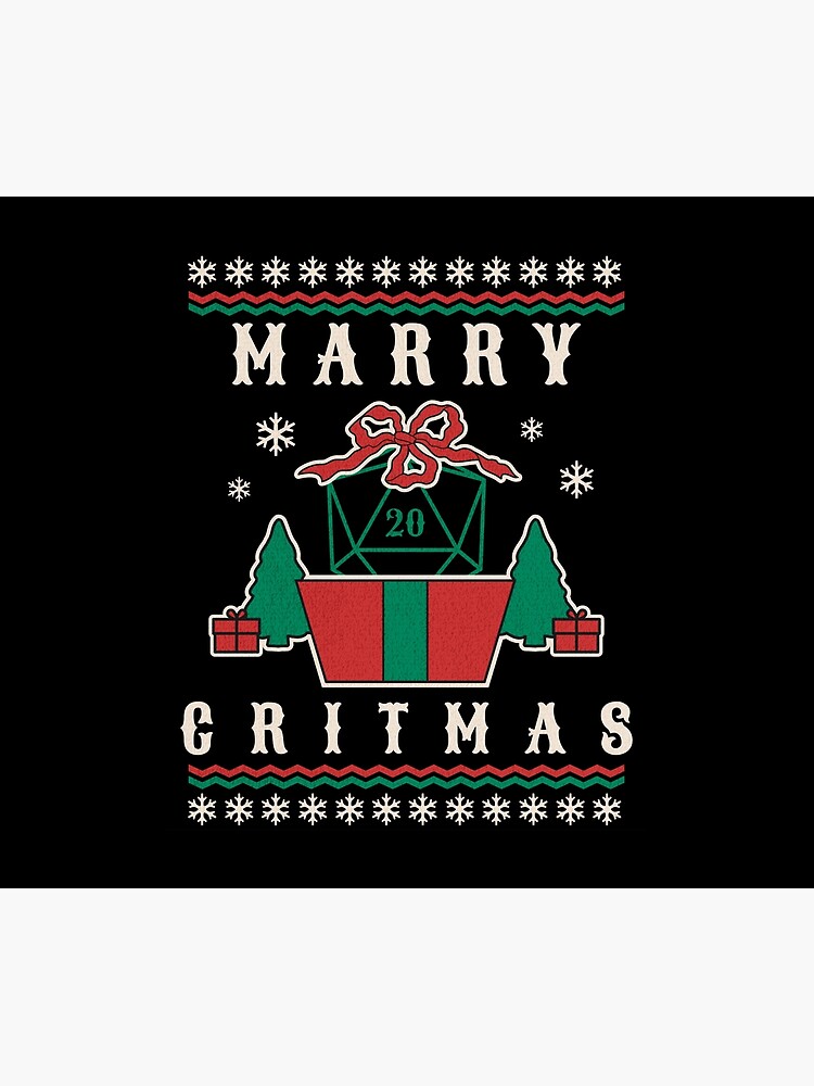 Merry Critmas: Festive RPG Gaming Christmas Design | Tapestry sold by ...