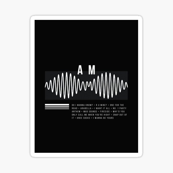 "Arctic Monkeys / AM - Album Art" Sticker for Sale by MattySchwartz ...