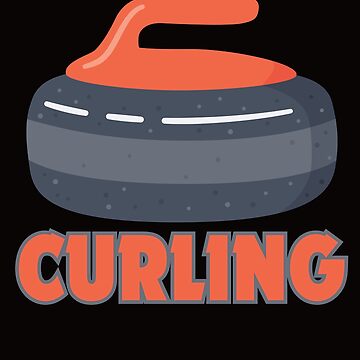 "Curler sliding Curling Funny Retro Curling Sport Player" Sticker for ...