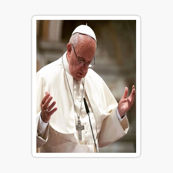 "Pope Francis Praying" Sticker for Sale by Prestige313 | Redbubble