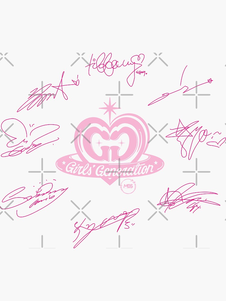 "Design with the signatures of the girls generation group ...