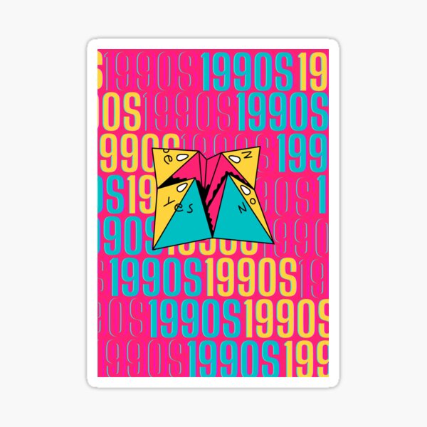 "1990s retro design 12 - OG Pink Background" Sticker for Sale by ...