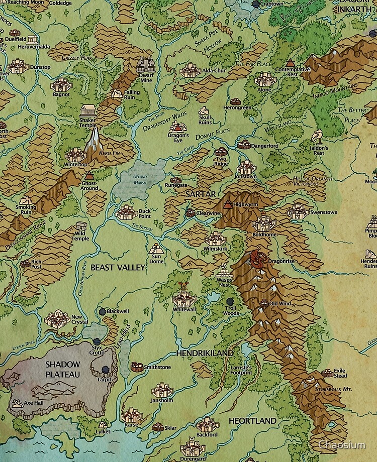 "Dragon Pass and Prax Map by Darya Makarava" iPad Case & Skin for Sale ...