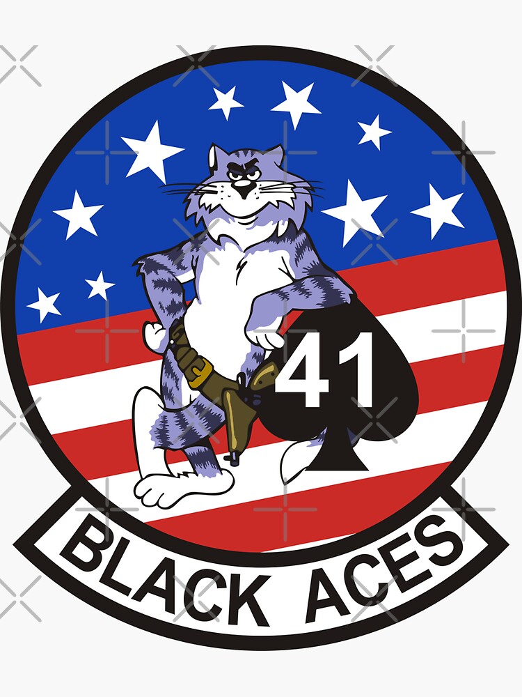 "Tomcat VF-41 Black Aces" Sticker for Sale by MBK13 | Redbubble