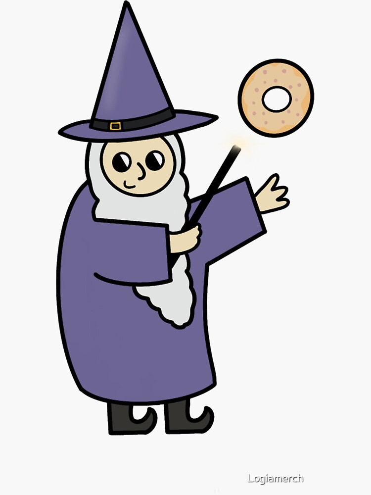 "Donut Wizard, Funny Donut Lover " Sticker for Sale by dukito | Redbubble