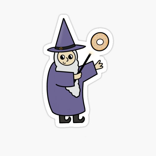 "Donut Wizard, Funny Donut Lover " Sticker for Sale by dukito | Redbubble