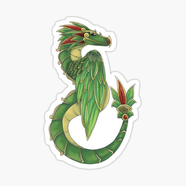 "Aztec Dragon" Sticker for Sale by Bekssketches | Redbubble