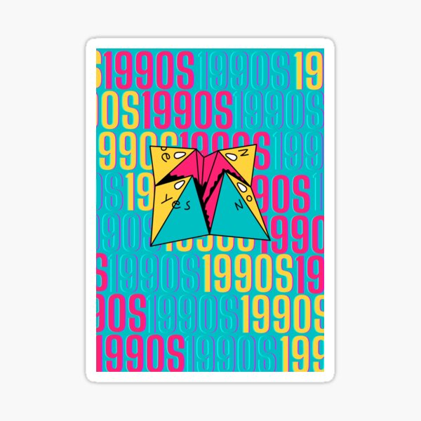 "1990s retro design 12 - OG Blue Background" Sticker for Sale by ...