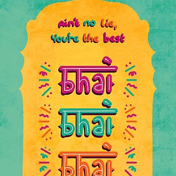 "Raksha Bandhan - Bhai Bhai Bhai" Sticker for Sale by thecutepista ...