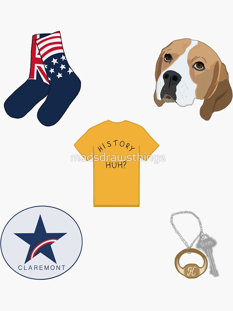 "Red, White, and Royal Blue Accessories Pack" Sticker for Sale by ...