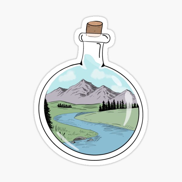 "Nature in a Bottle" Sticker for Sale by CelticCrowsNest | Redbubble