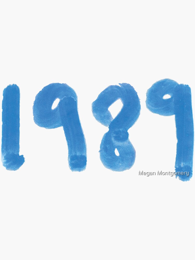 "Taylor Swift 1989 Marker Numbers" Sticker for Sale by Megan Montgomery ...