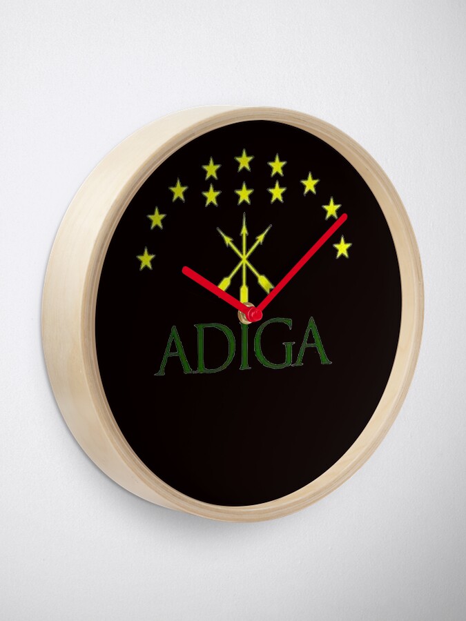 "Adiga flag Circassian" Clock for Sale by ZKurShat | Redbubble