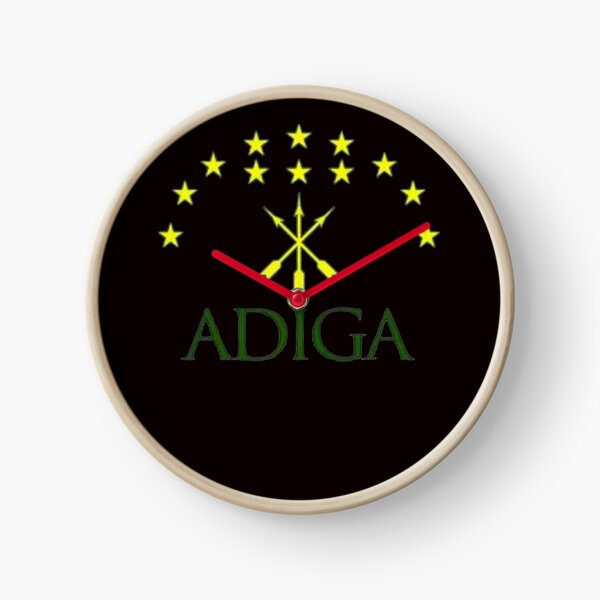 "Adiga flag Circassian" Clock for Sale by ZKurShat | Redbubble