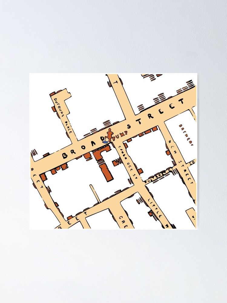 "John Snow Cholera Map" Poster for Sale by epiellie | Redbubble