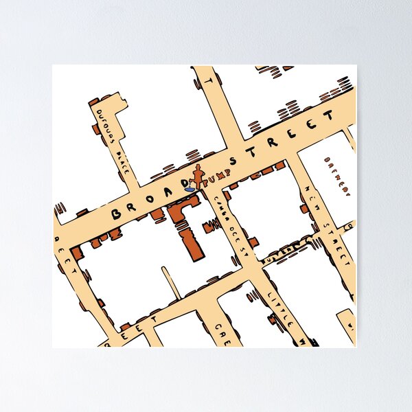 "John Snow Cholera Map" Poster for Sale by epiellie | Redbubble
