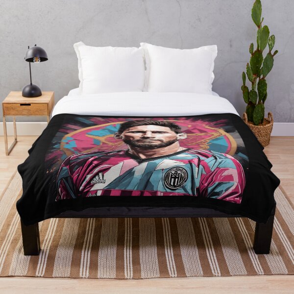 "Messi Miami Majesty" Throw Blanket for Sale by OutlawedShop | Redbubble