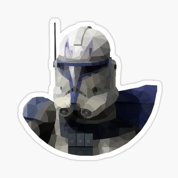"Captain Rex Low Poly" Sticker for Sale by Niicholas | Redbubble