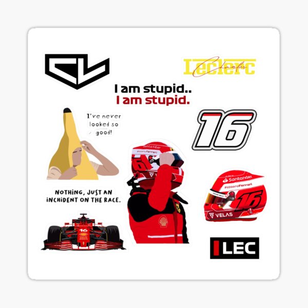 "Charles Leclerc Stickers Pack" Sticker for Sale by castday4 | Redbubble
