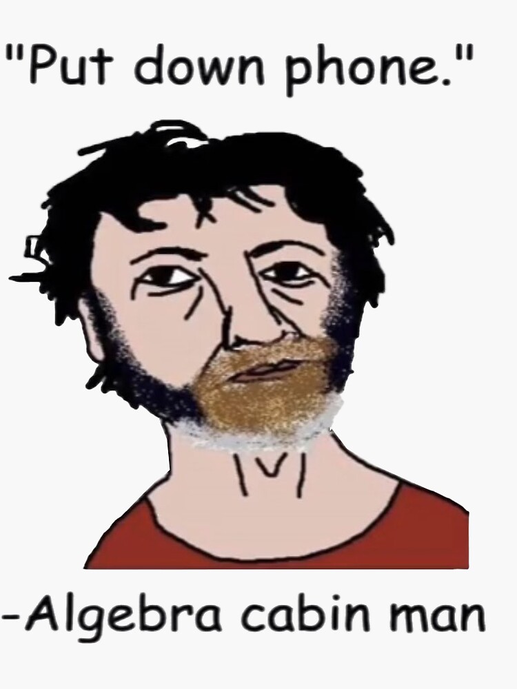 "Algebra Cabin Man" Sticker for Sale by Nump4d | Redbubble