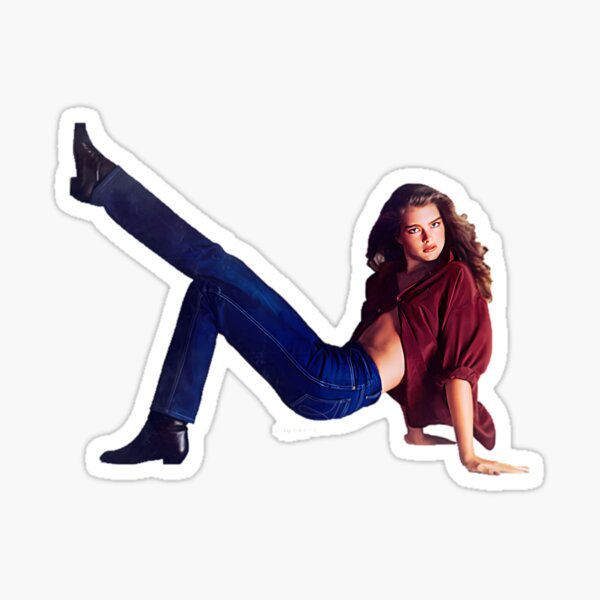 "brooke shields " Sticker for Sale by zxortkgr34 | Redbubble