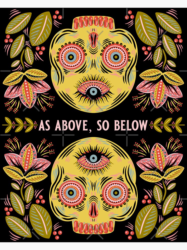 "As Above, So Below" Sticker for Sale by Crowspell | Redbubble