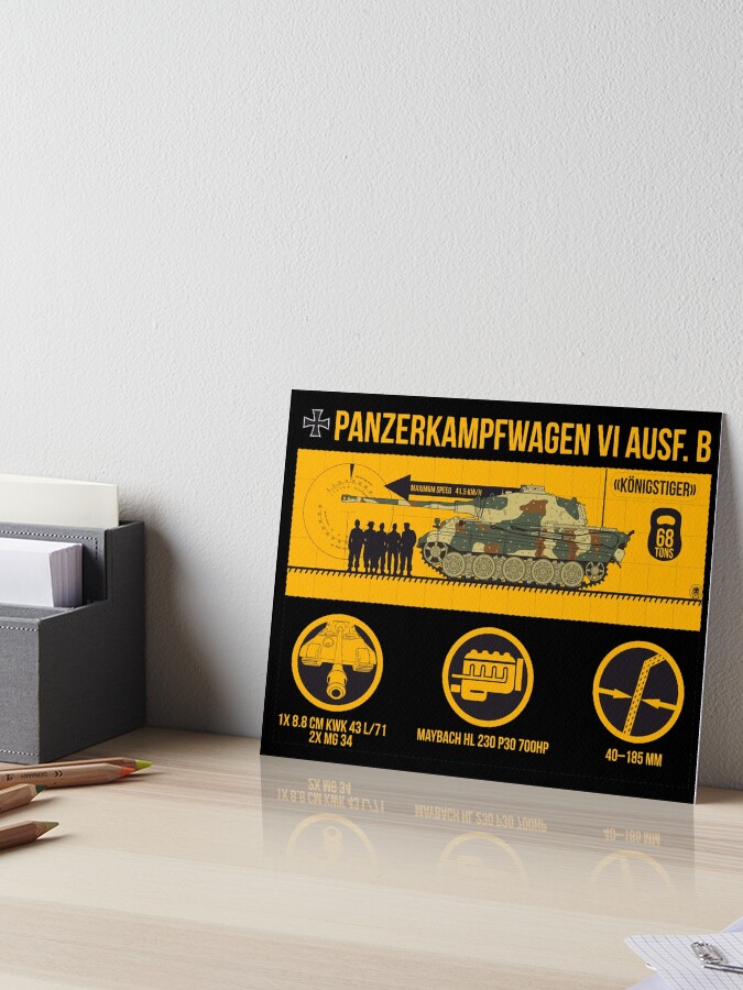 "Infographic German tank Pz-VI Ausf B Konigstiger or Tiger II" Art ...