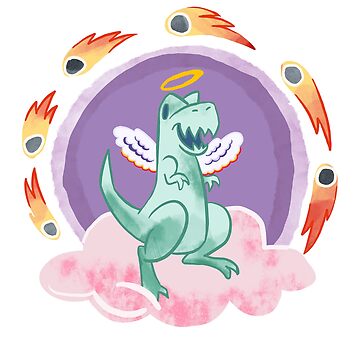 "T. rex angel " Sticker for Sale by ZoeyWashio | Redbubble