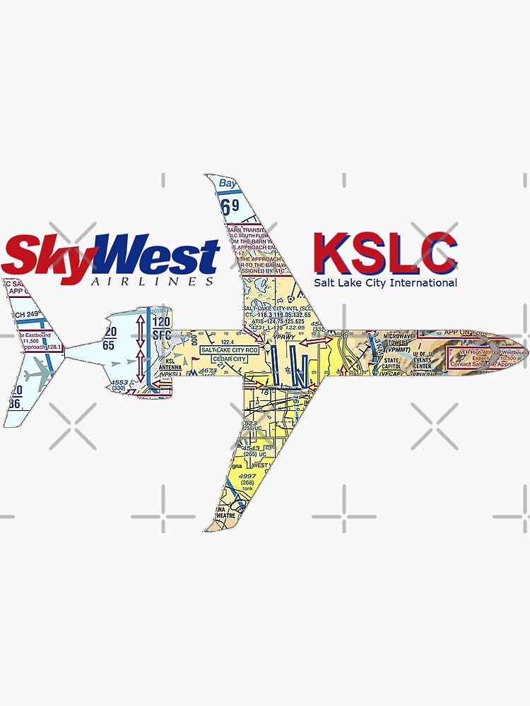 "CRJ 700 KSLC (Salt Lake City International Airport) VFR Chart SkyWest ...