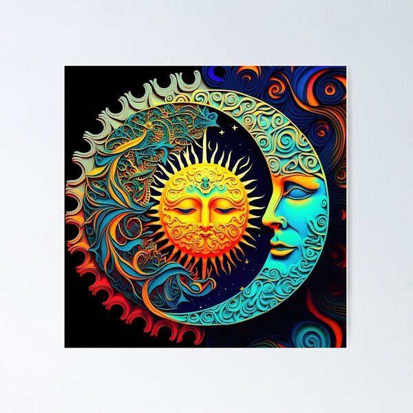 Psychedelic Sun And Moon