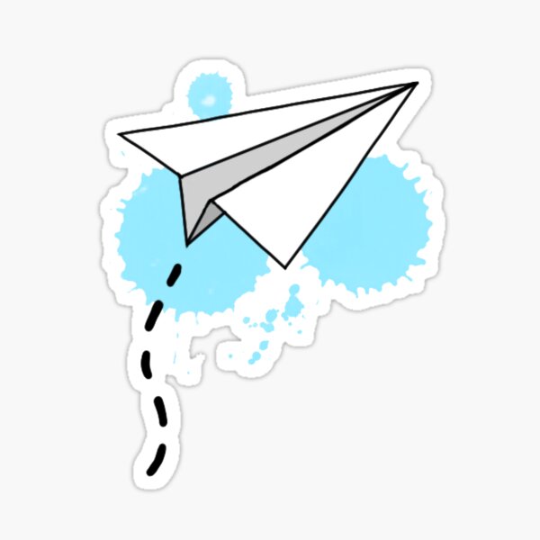Paper Air Plane Stickers | Redbubble