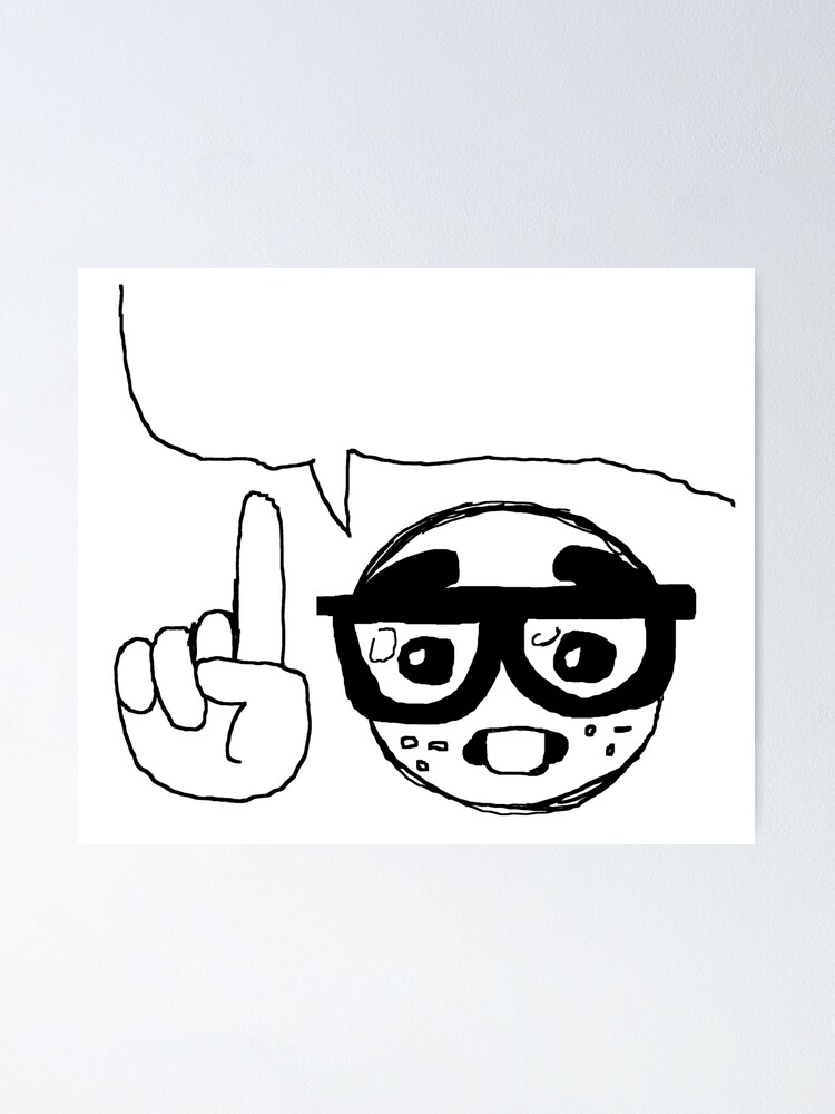 "Um Actually Nerd Emoji Reaction" Poster for Sale by WoahJasper | Redbubble