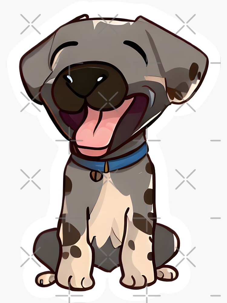 "Chibi Great Dane" Sticker for Sale by City0fDreams | Redbubble