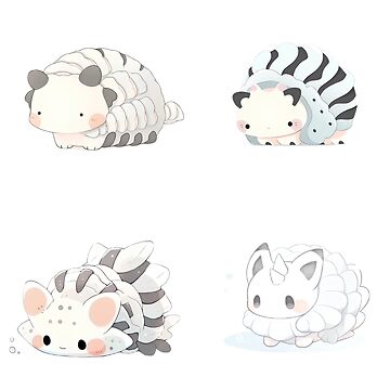 "Cute Dairy Cow Isopod Roly Poly Zebra Bug, armadillidium Maculatum ...