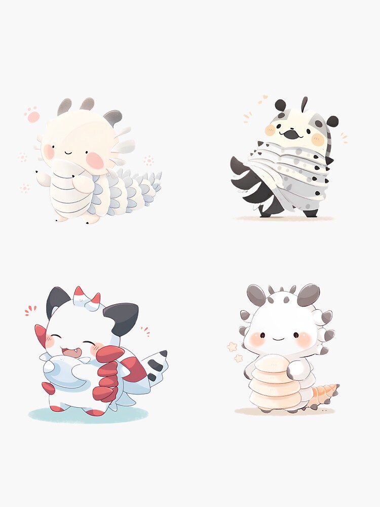 "Cute Dairy Cow Isopod Roly Poly Zebra Bug, armadillidium Maculatum ...