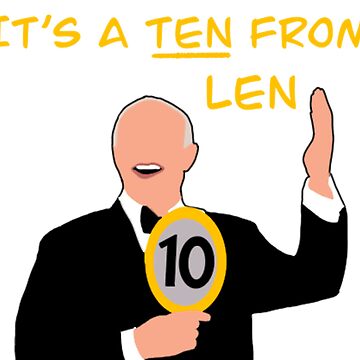 "Ten from Len Dancing with the Stars" Sticker for Sale by FATstickah ...