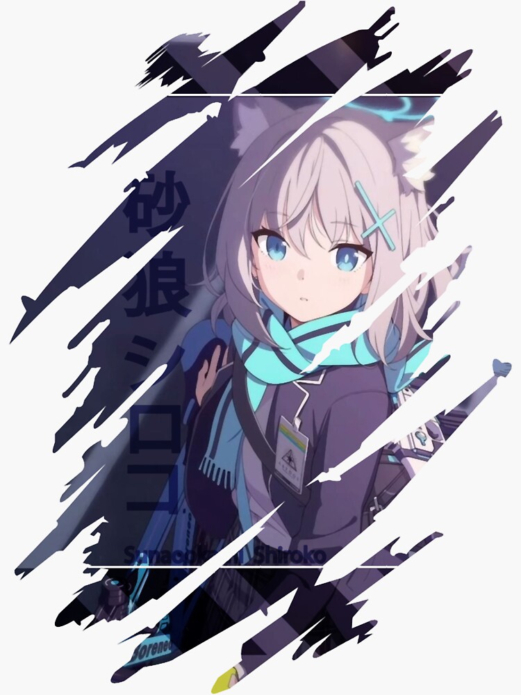 "Blue Archive Shiroko, sunaookami." Sticker for Sale by giaohan | Redbubble