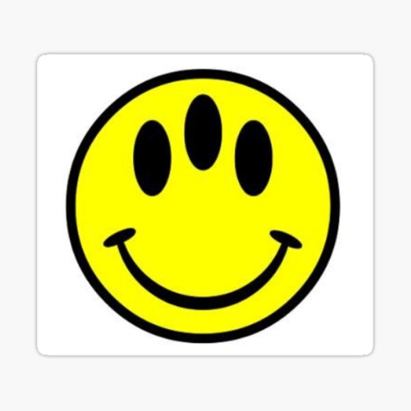"Three Eyed Smiley Face" Sticker for Sale by CallMeGeorgio | Redbubble