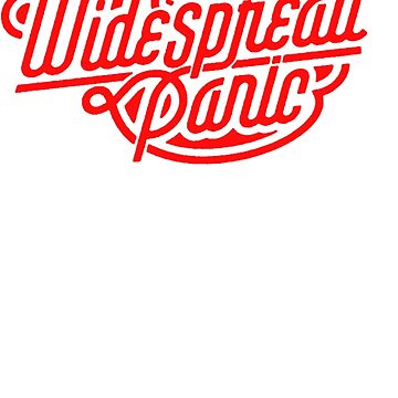 "blackwhitereddesign rock band logo widespread panic" Sticker for Sale ...