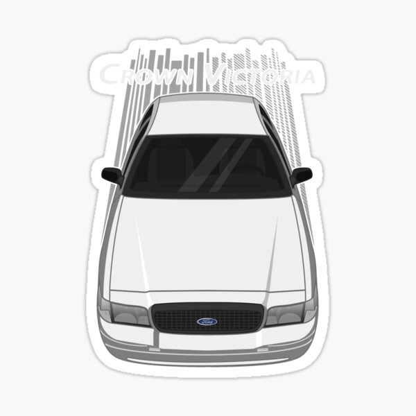 "Ford Crown Victoria Police Interceptor - White" Sticker for Sale by ...