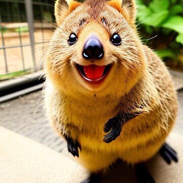 "Smiley Quokka - The Happiest Animal in the World" Sticker for Sale by ...