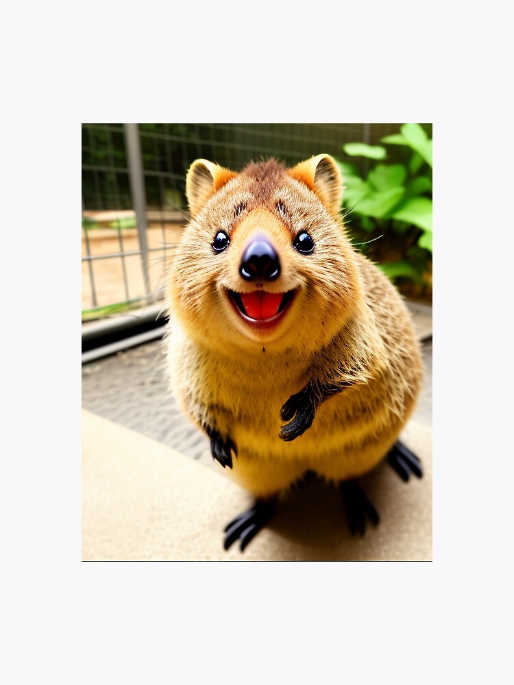 "Smiley Quokka - The Happiest Animal in the World" Sticker for Sale by ...