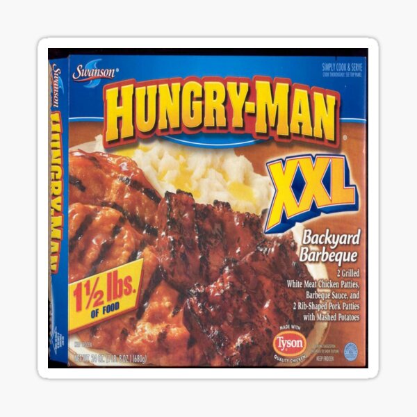 "Hungry Man" Sticker for Sale by Shiggydoo | Redbubble