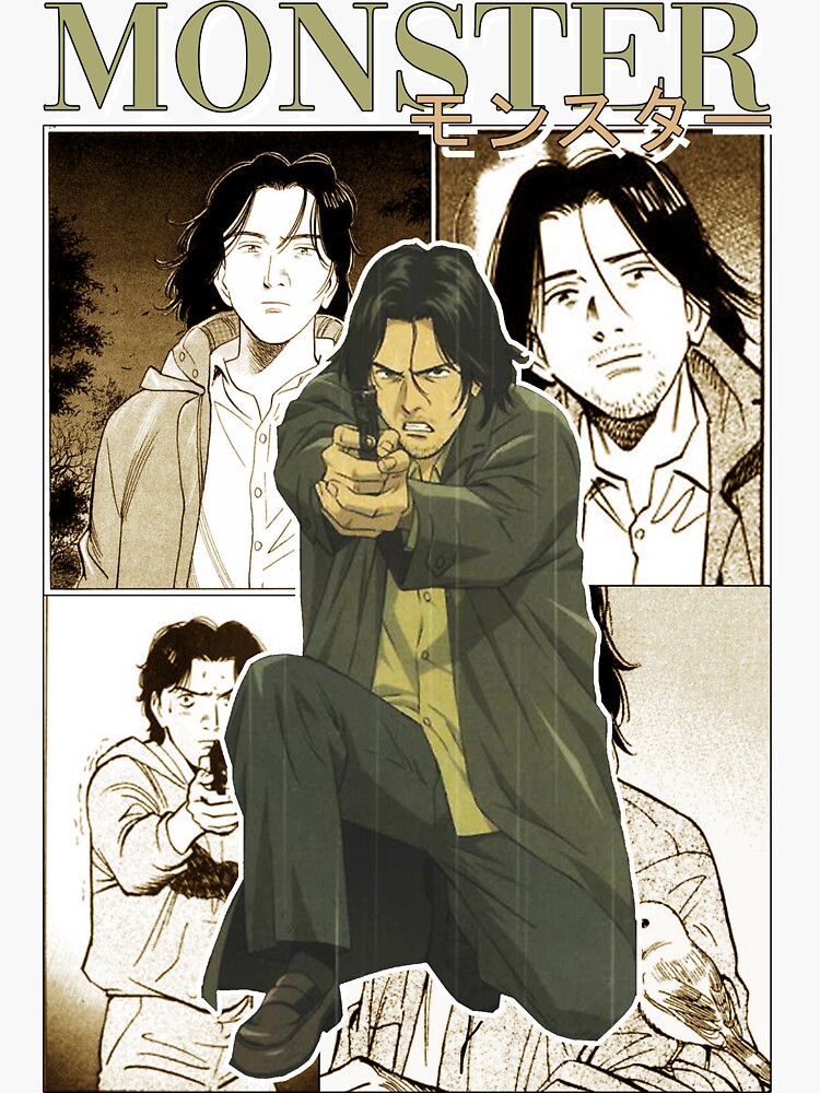 "Monster (Tenma) モンスター" Sticker for Sale by AgurkasRokas | Redbubble