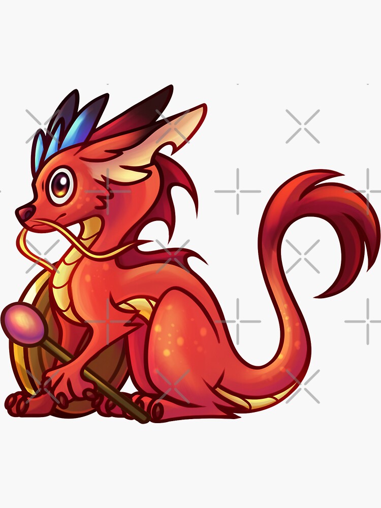 "Mushu Chibi" Sticker by HanaKoriArt | Redbubble