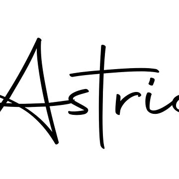 "Astrid Cursive Name Label" Sticker for Sale by NafilNafiz | Redbubble