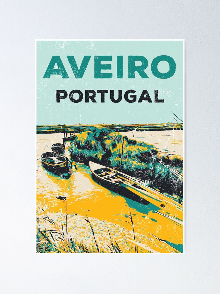 "Tranquil Aveiro Lagoon Illustration | Captivating Portuguese Landscape" Poster for Sale by ...