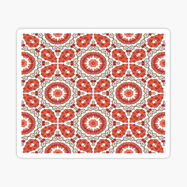 "Flowers, floral, geometric pattern" Sticker for Sale by KatiePatterns ...